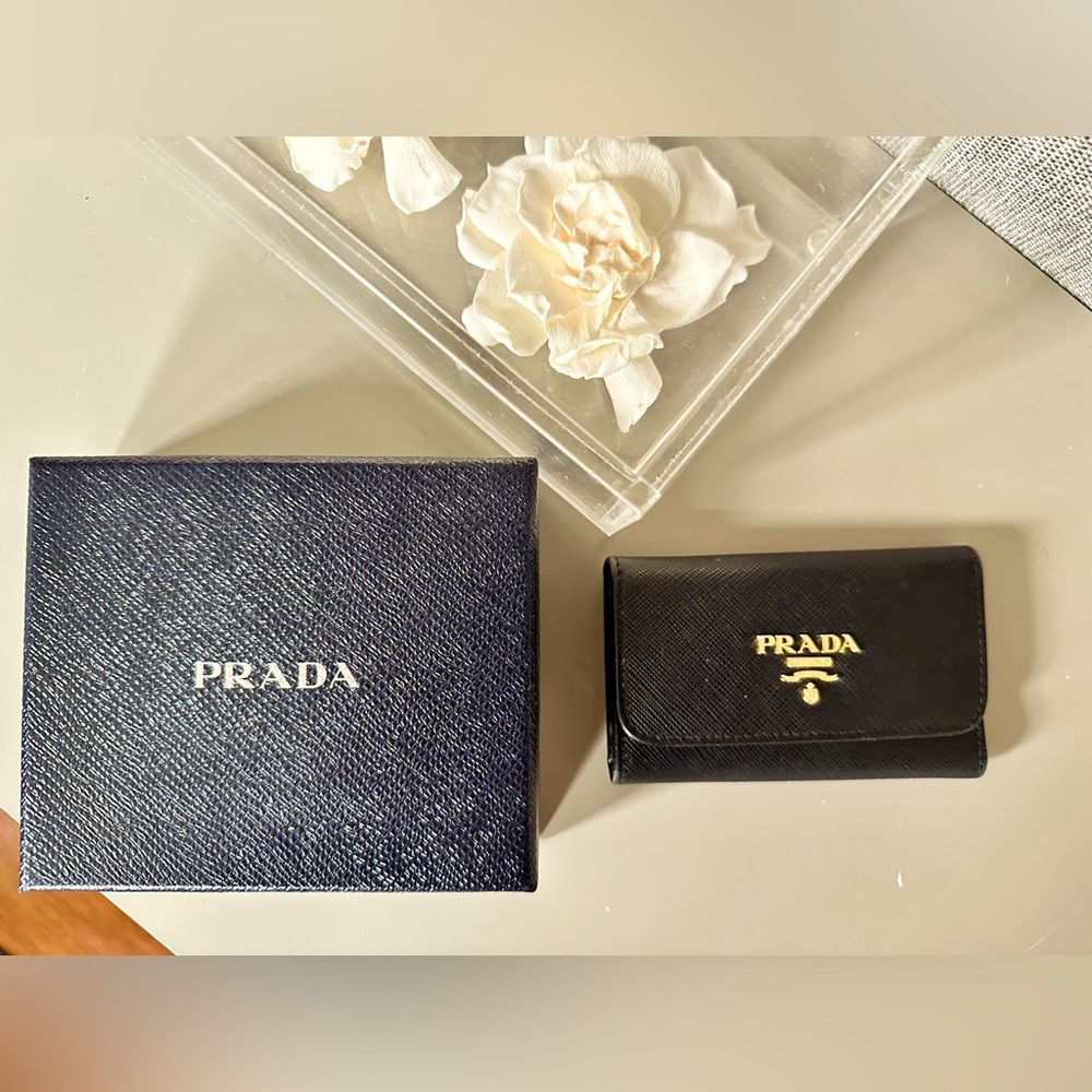 Authentic Prada Saffiano Key Holder - Gem
